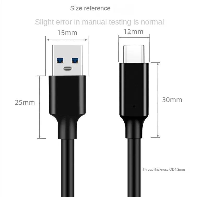 USB 3.2 Gen 2 Type C To USB A Cable 10 Gbps Data Transfer, 1.5m Length ...