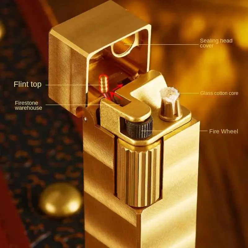 Unique Lighters: Retro Style Copper Kerosene Lighter With Grinding ...