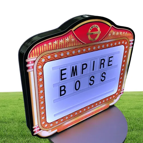 Customized Rechargeable LED Lighted Display Marquee Message Board Bar ...