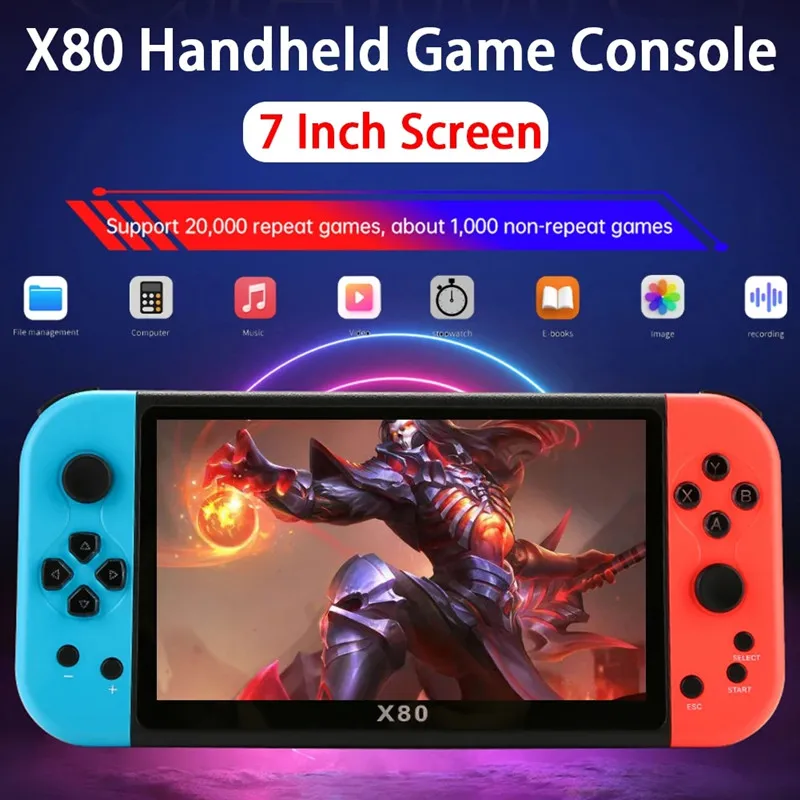 DHgate.com:7-Inch X80 Retro Handheld Game Console with 20,000+ Classic ...