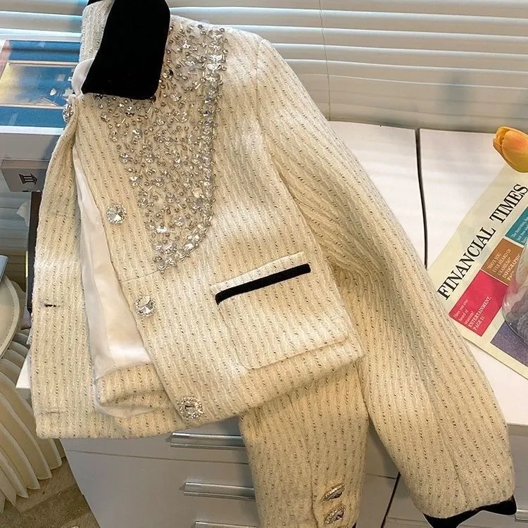 Elegant Women's Outerwear: Exquisite Beaded Jacket, High-End Designer Style, Chic & Fragrant ...