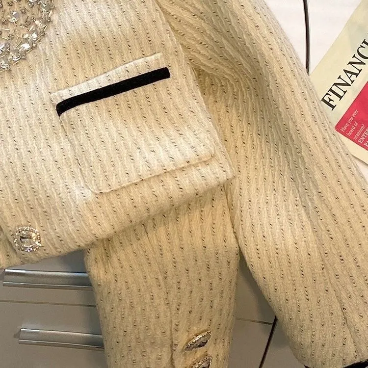 Elegant Women's Outerwear: Exquisite Beaded Jacket, High-End Designer Style, Chic & Fragrant ...