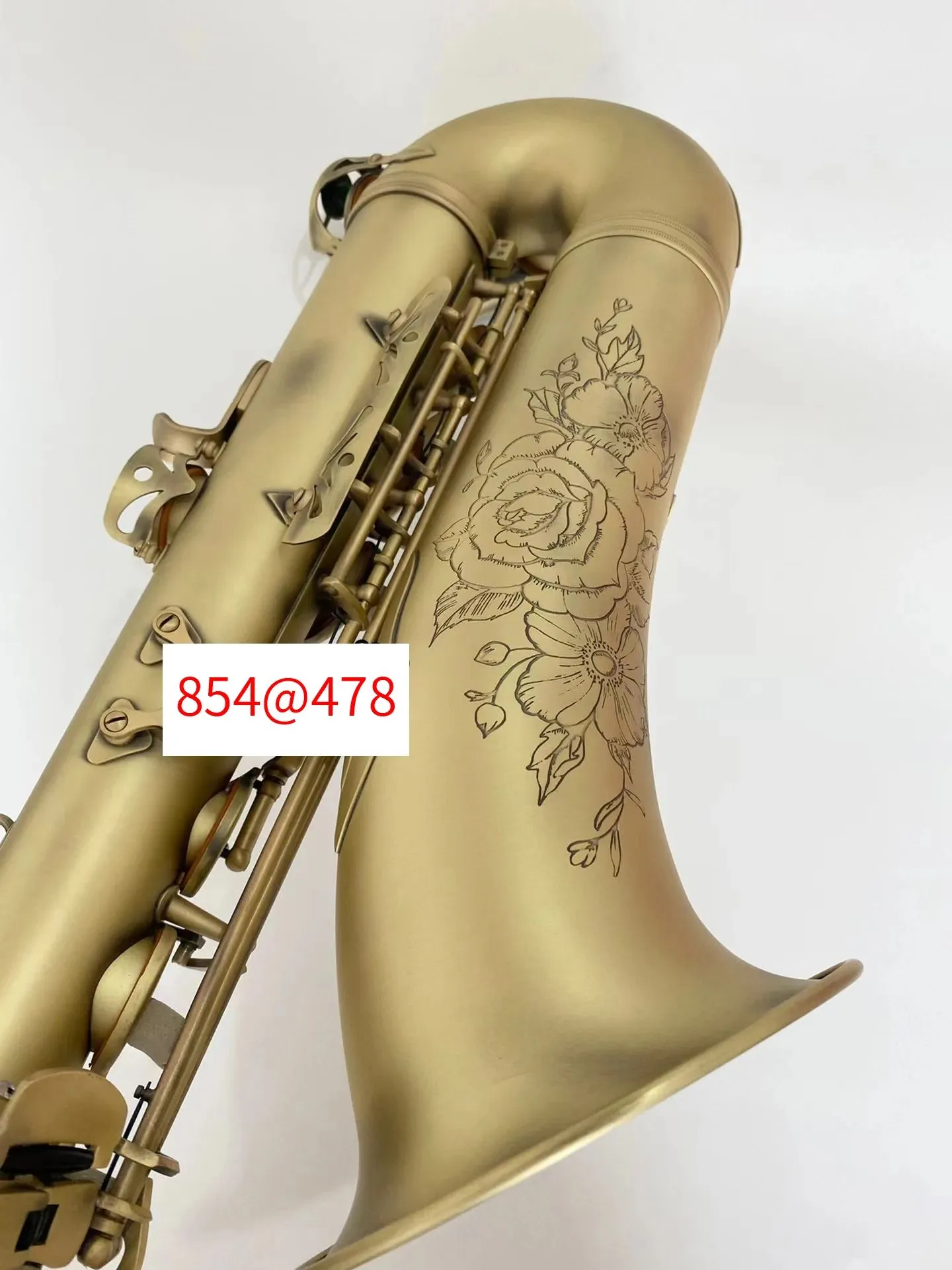 Professional B-flat Tenor Saxophone - Matte Finish, Engraved, Classic ...
