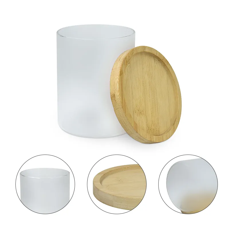 Glass Flower Pots Succulent Planter: Glass Vase With Bamboo Tray For ...