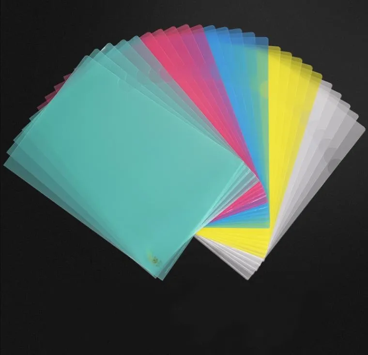 Clear A4 L Shape File Folder Pouch, Translucent Document Organizer Bag ...