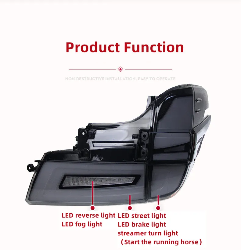 LED Taillight For Toyota Alphard/Vellfire 30 Series DRL, Brake, Dynamic ...