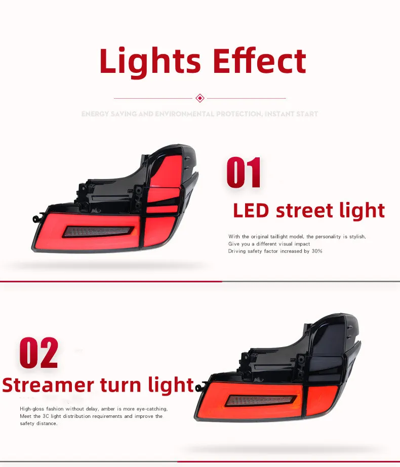 LED Taillight For Toyota Alphard/Vellfire 30 Series DRL, Brake, Dynamic ...