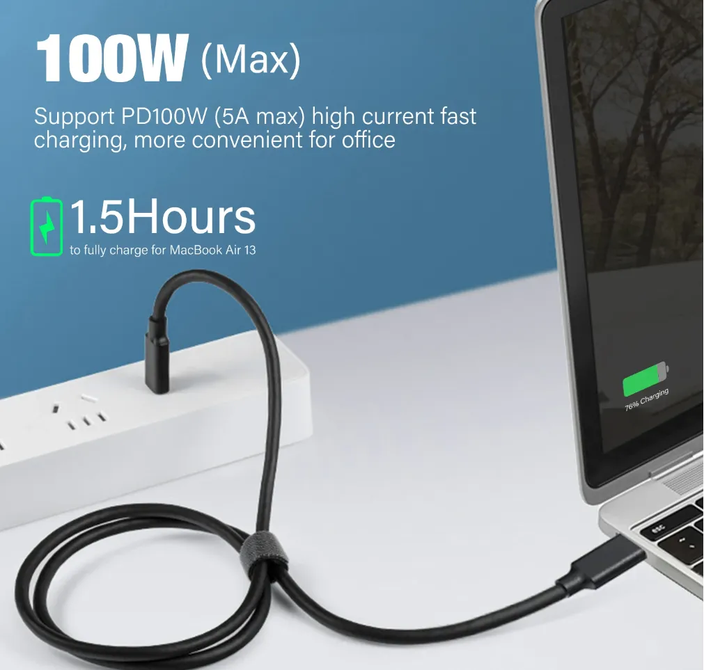 High Speed Charging Cable Type C USB C To C Cable, 4K 60Hz, USB 3.2 ...