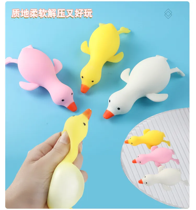 Fun TPR Cute Cartoon Duck Geese Stress Relief Squeeze Reliever Squish ...