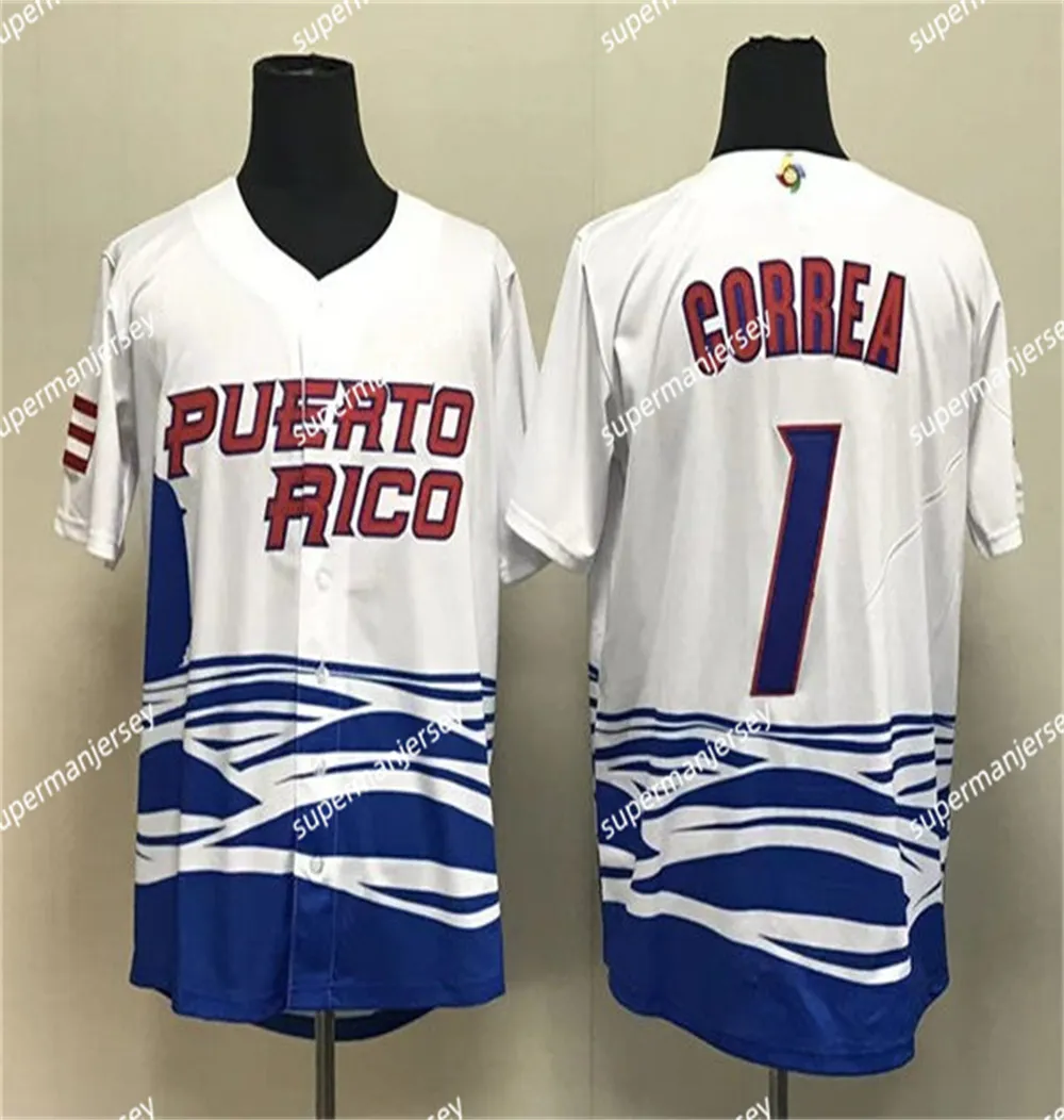 Puerto Rico Baseball Jersey WBC, Custom Stitched Replica, Fan Apparel ...