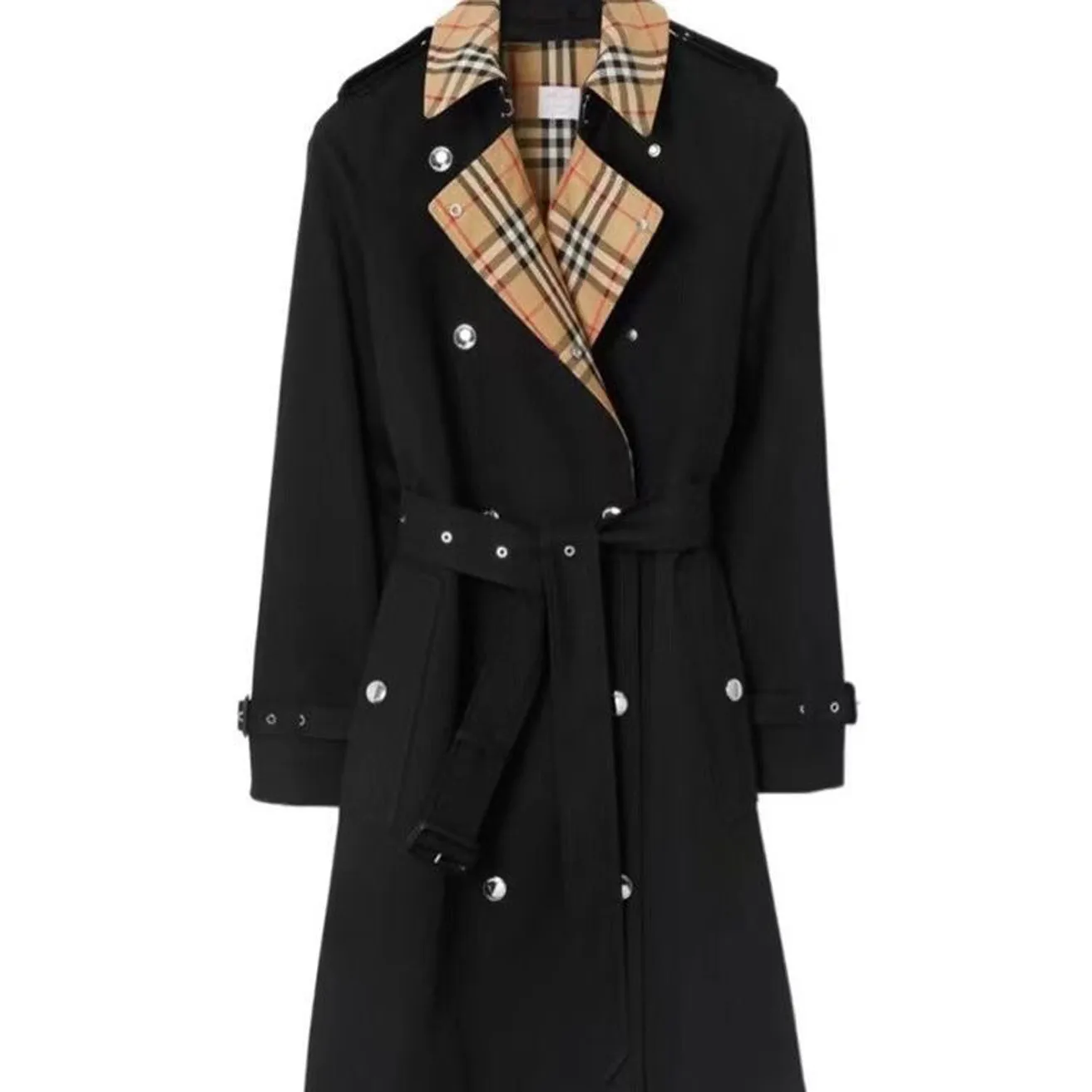 Designer Womens Long English Trench Coat BUR & BERRY Windbreaker Jacket ...