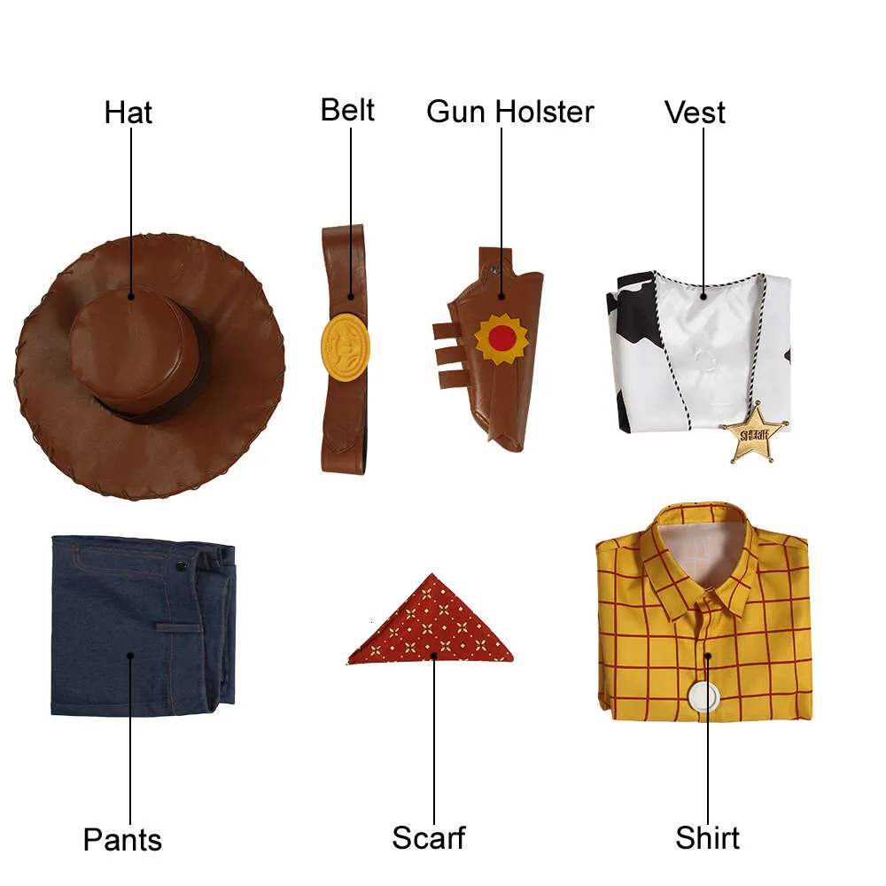 Adult Cowboy Cosplay Costume - Full Set with Hat & Boots, Western Role ...