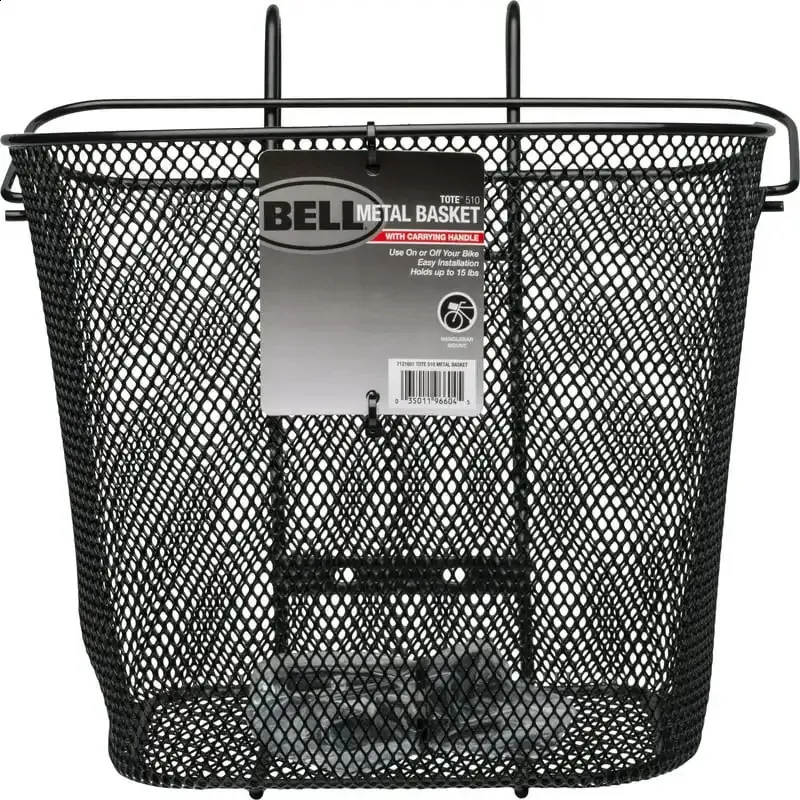 Heavy Duty Bike Panniers - Black Metal Handlebar Basket, Large Capacity ...