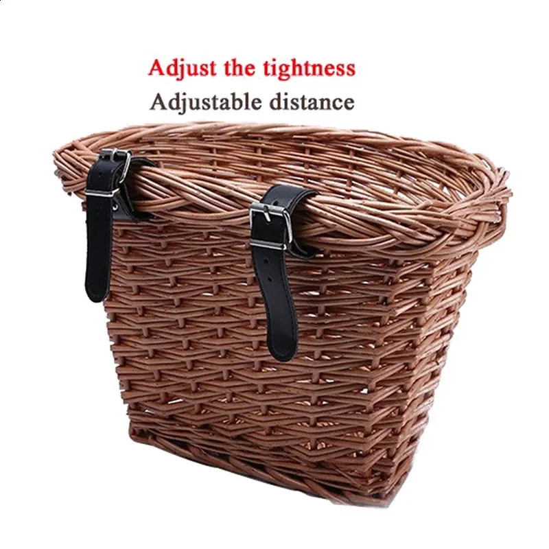 DHgate.com:Front Handlebar Bicycle Basket, Adjustable Wicker Bike ...