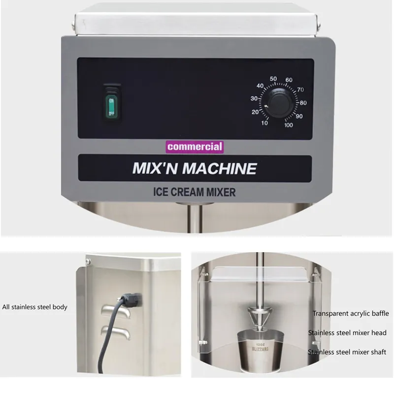 750W Stepless ice mixer machine with 10000rpm Power...