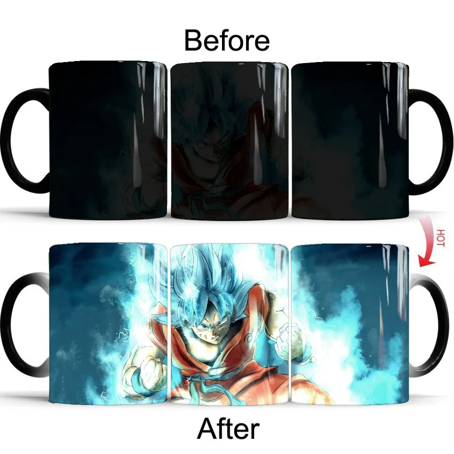 Super Goku Thermal Color Changing Ceramic Tenmoku Tea Cup 11oz Coffee ...