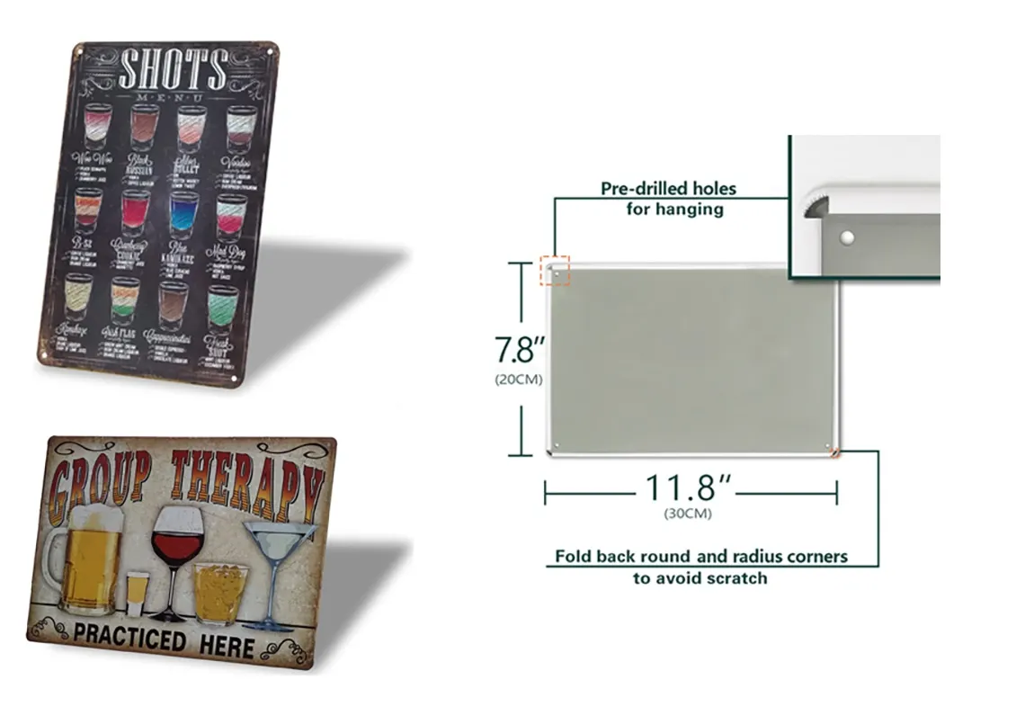 Classic Movie Metal Signs Vintage Tin Wall Decor For Bar, Pub, Man Cave ...