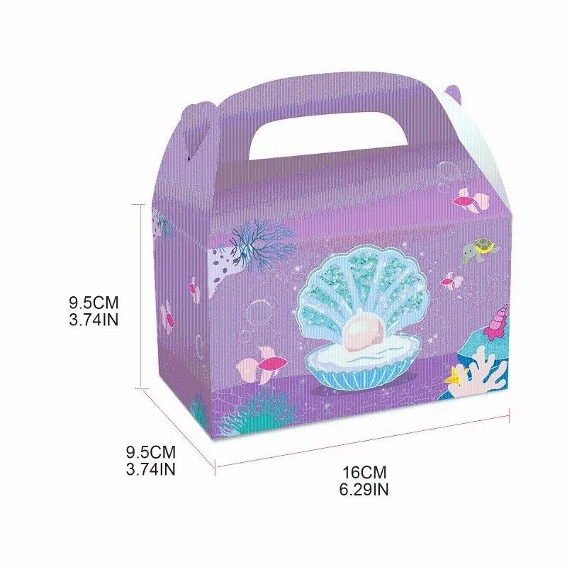 Gift Wrap Container Colorful Mermaid Gift Paper Bags Ocean Sea Life ...