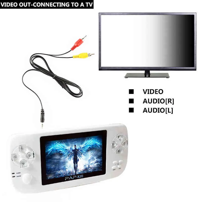 ABERNBEIC Pap K3/Kiii 4,3 Tragbare Retro Spielkonsole, 64 Bit Handheld ...