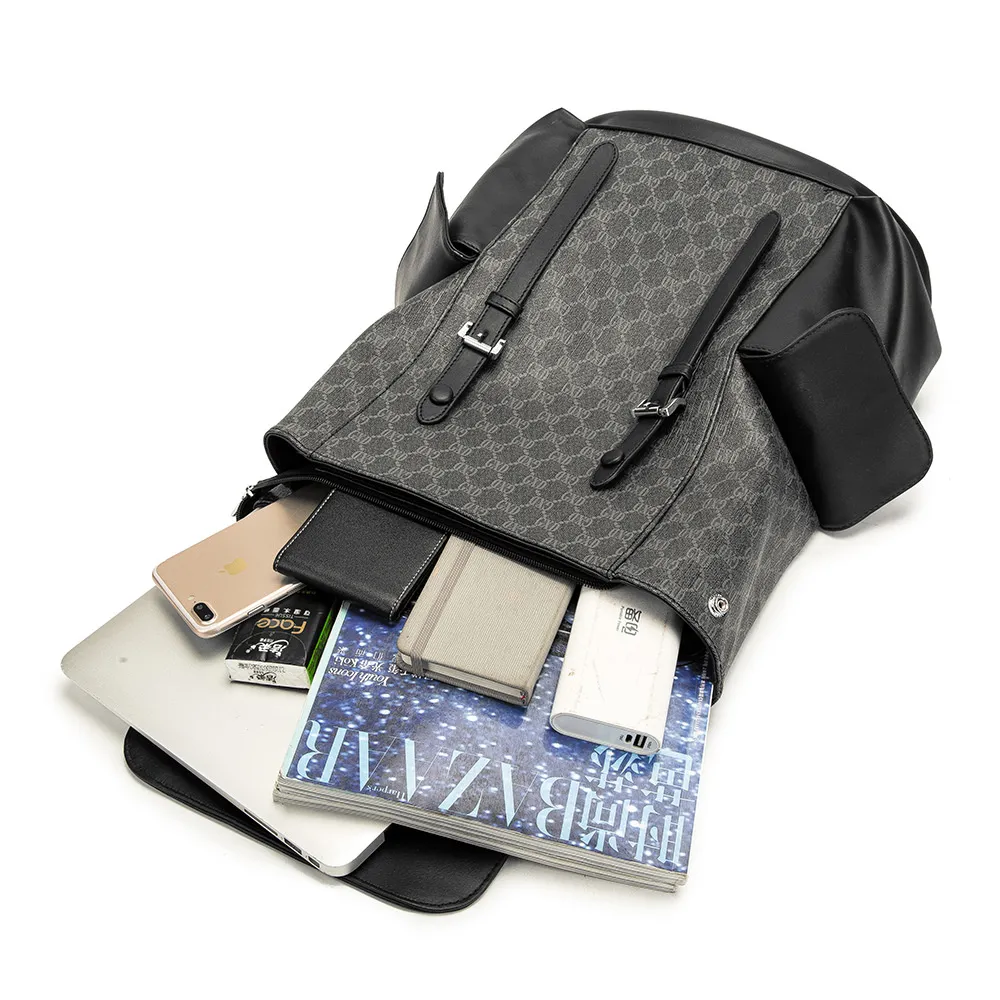 Designer Backpacks Men, Large Capacity Plaid Backpack Fashionable ...