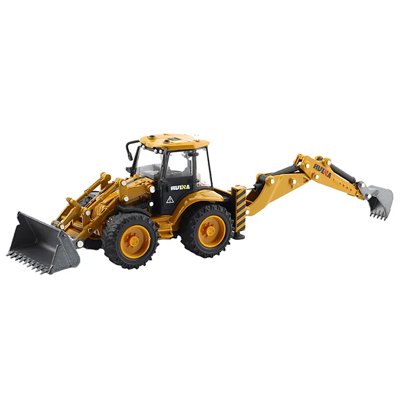 Diecast Model Huina Toy Set Inertial Excavator, Digger, Tractor ...