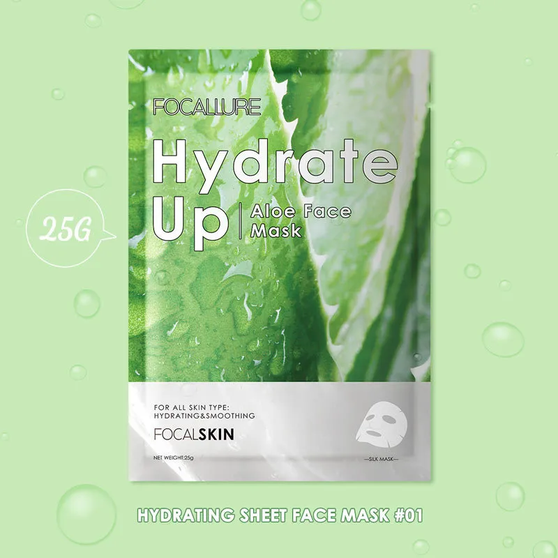 Natural Tea Tree Aloe Vera Face Sheet Mask For Moisturizing, Oil ...