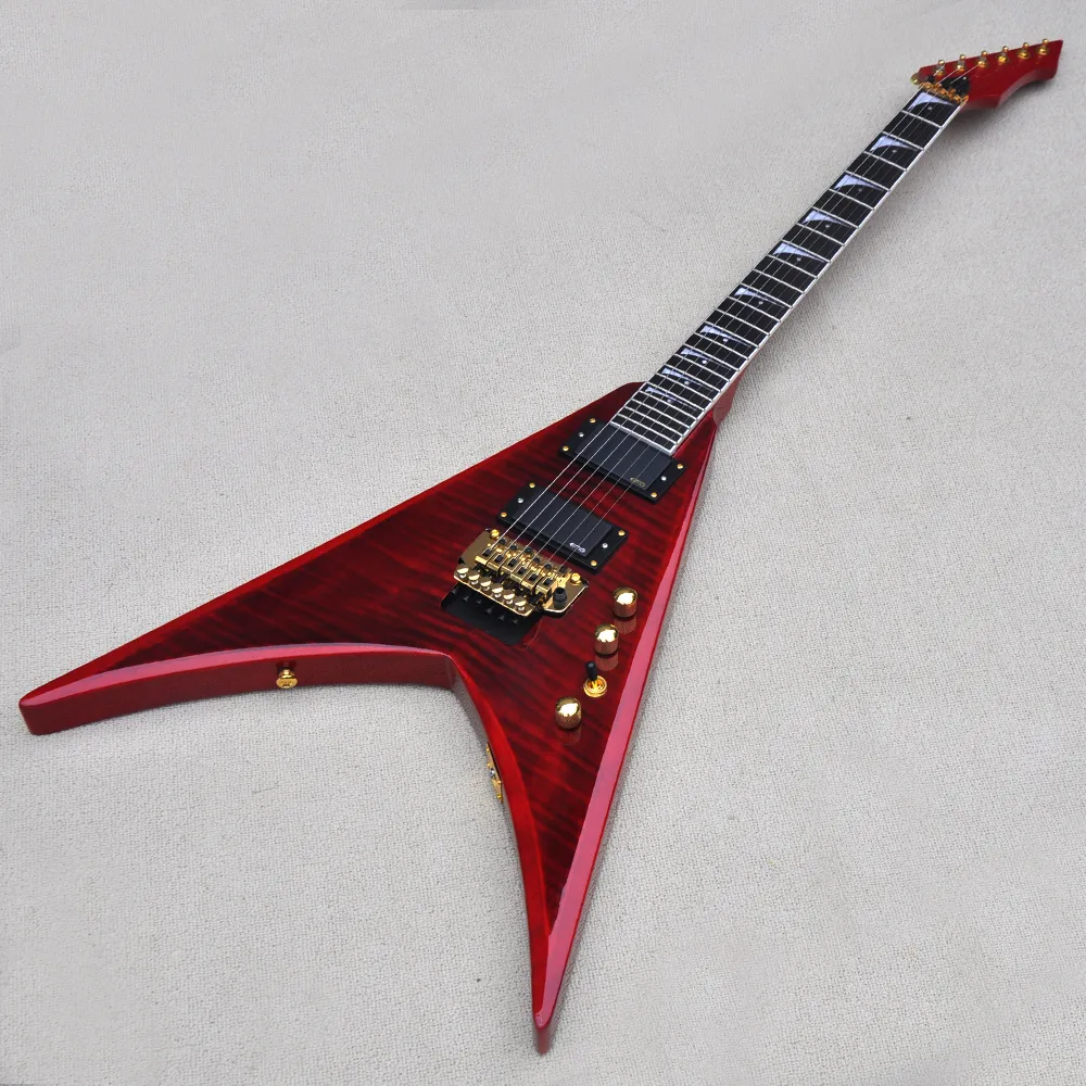 Flying V Electric Guitar Red V Shaped Guitar With... From ...