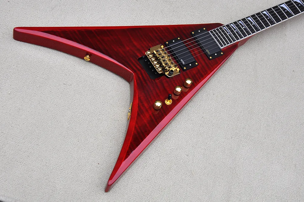 Flying V Electric Guitar Red V Shaped Guitar With... From ...