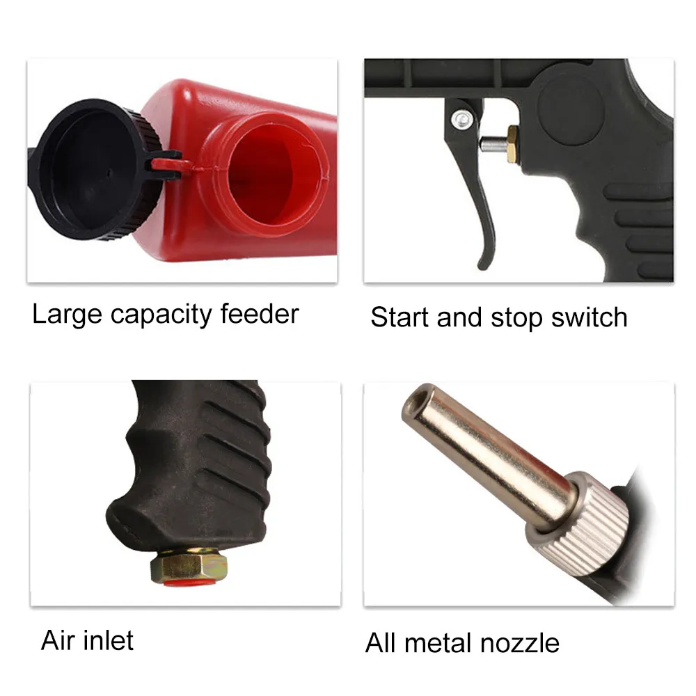Blaster Gun With Hose Adjustable Sandblaster Gun Nozzle & Valve With ...