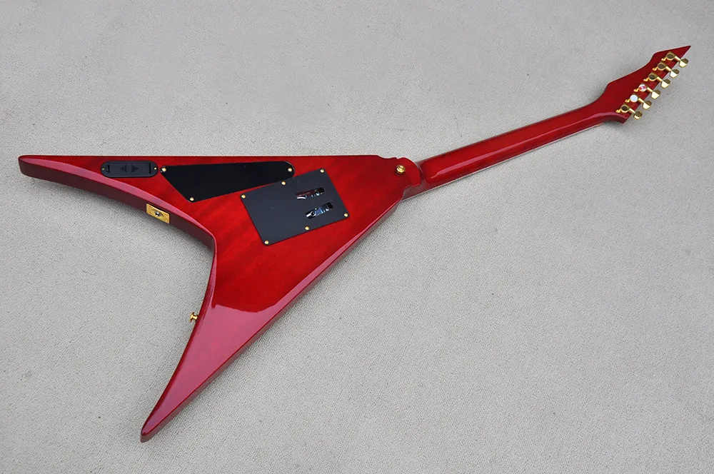 Flying V Electric Guitar Red V Shaped Guitar With... From ...