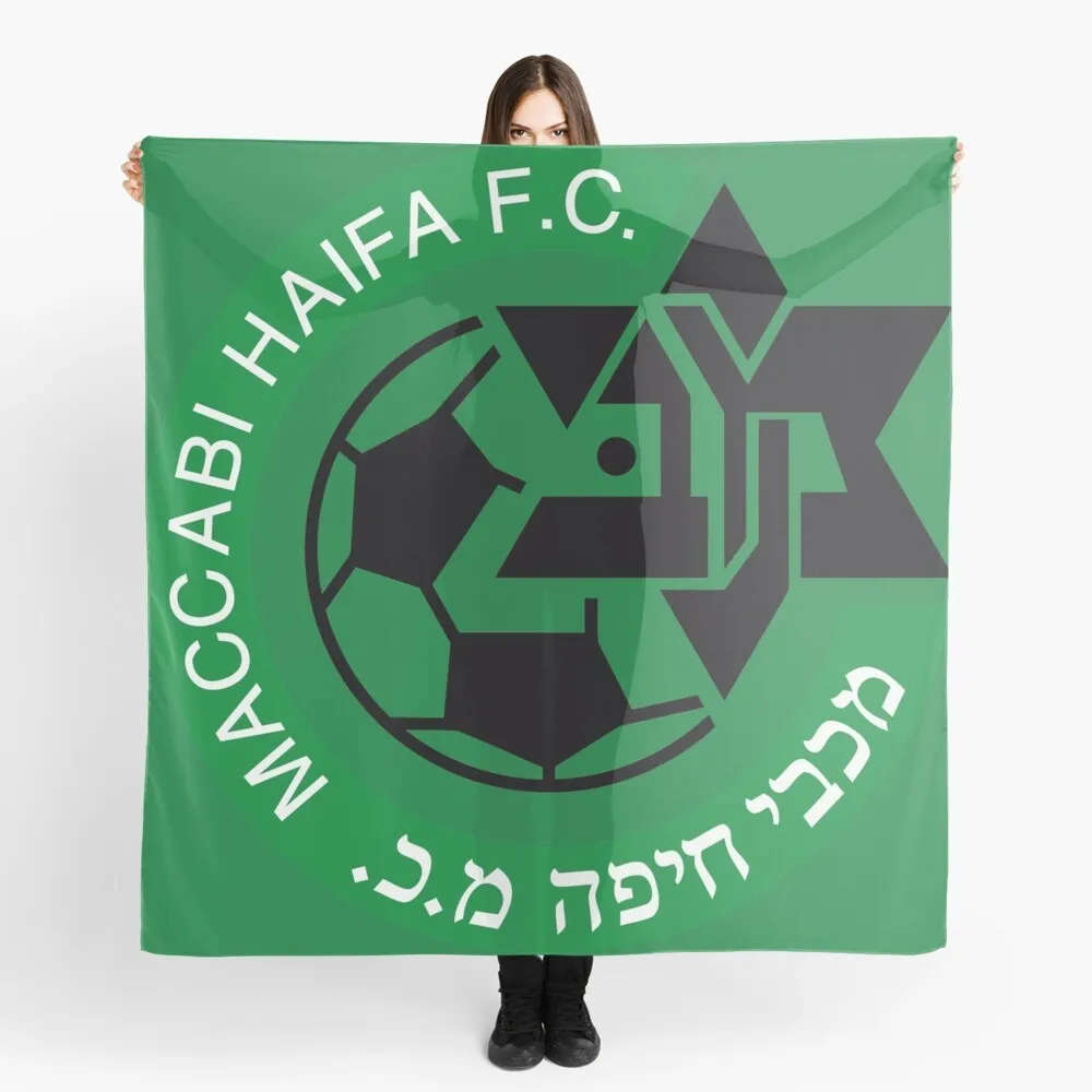 Maccabi Haifa Flag Scarf - 140x140cm Israel FC Soccer Chiffon Shawl ...