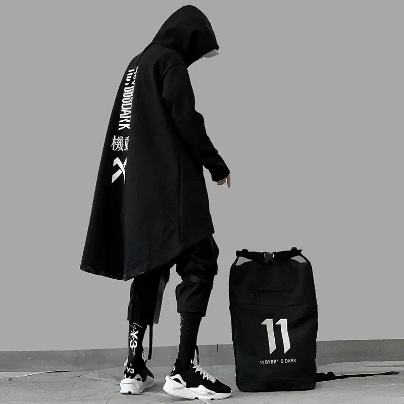 Mens Japanese Harajuku Alt Sweatshirt With Oversized Hood Mens Japanese Harajuku Alt Sweatshirt With Oversized Hood