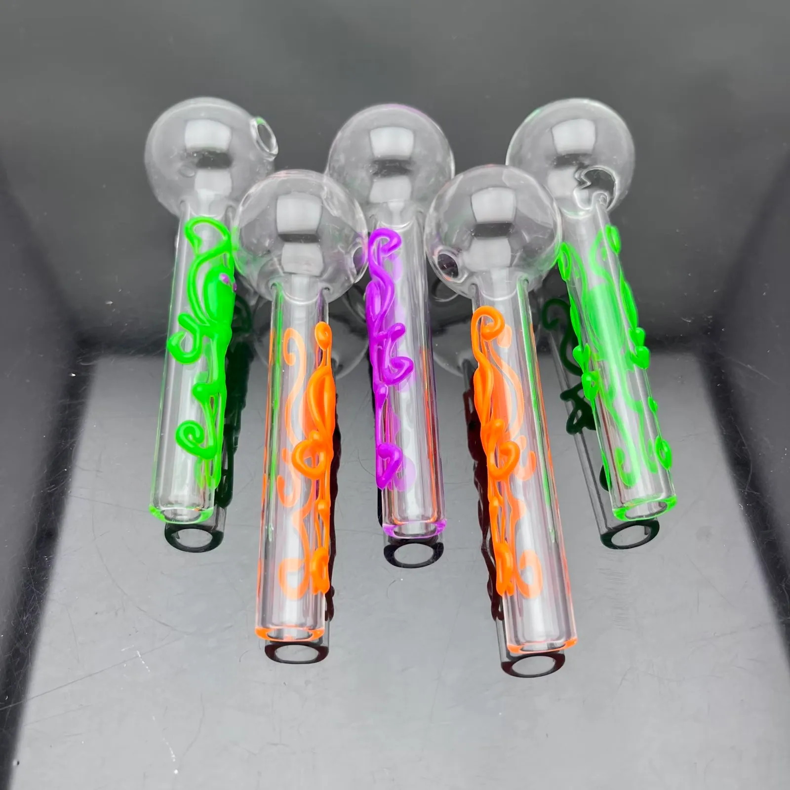 Smoking Pipe Mini Hookah Glass Bongs Colorful Metal Shape Nightlight ...