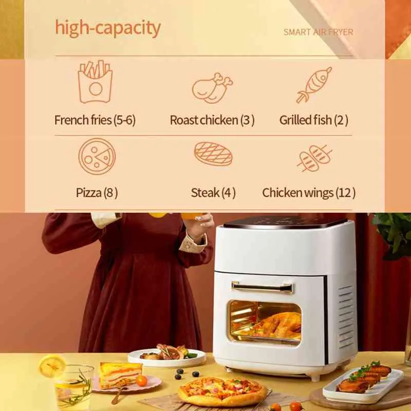 15L Air Fryer Oven Toaster Rotisserie And Dehydrator With LED Digital ...
