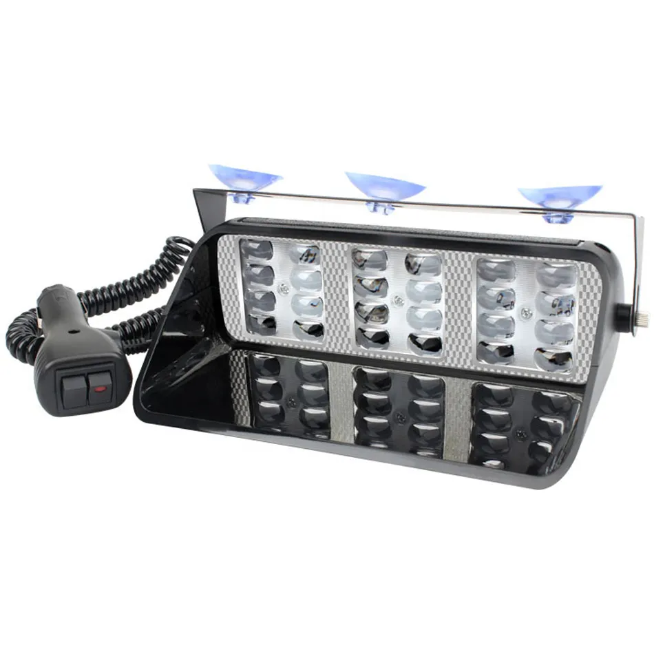 High Power LED Strobe Lights - Red Blue Amber White - 12V 48W Car ...