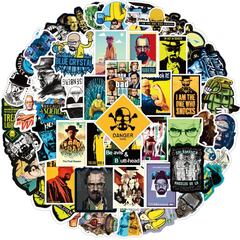 50 Calssical TV Series Breaking Bad cute stickers - Walter White ...
