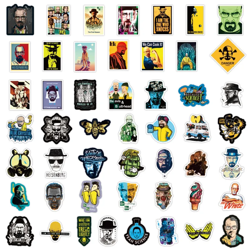 Breaking Bad Inspired Stickers Vinyl Decals For Laptops, Skateboards ...