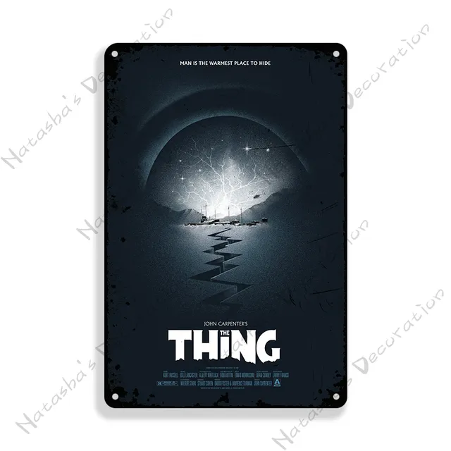 1982 Película De Terror The Thing Pintura De Metal Rusty Cafe Home Bar ...