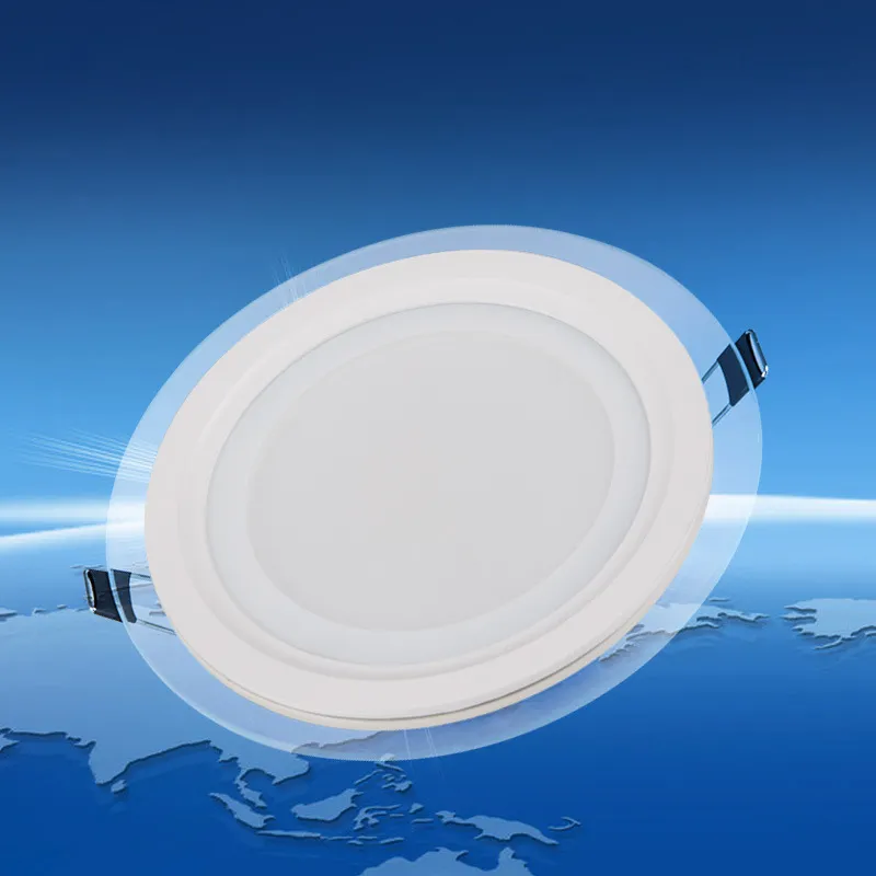 LED Panel Downlight Dimmable Square Round Glass Panel Lights 6W 12W 18W ...