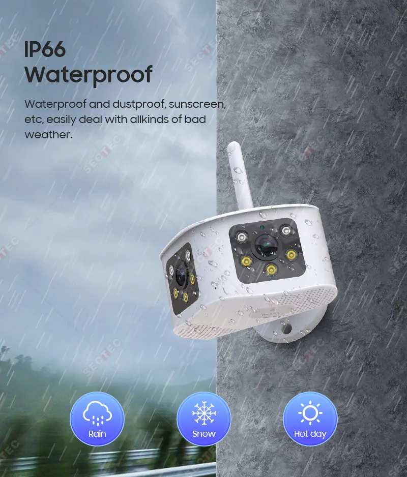 360 Degree Surveillance Camera Dual Lens 4K 8MP Outdoor Security Camera ...