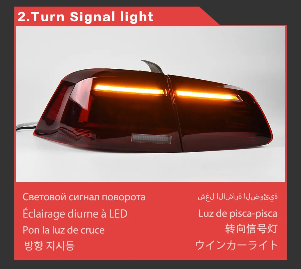 Dynamic Streamer Turn Signal Indicator Rear Uplighter Floor Lamp For VW ...