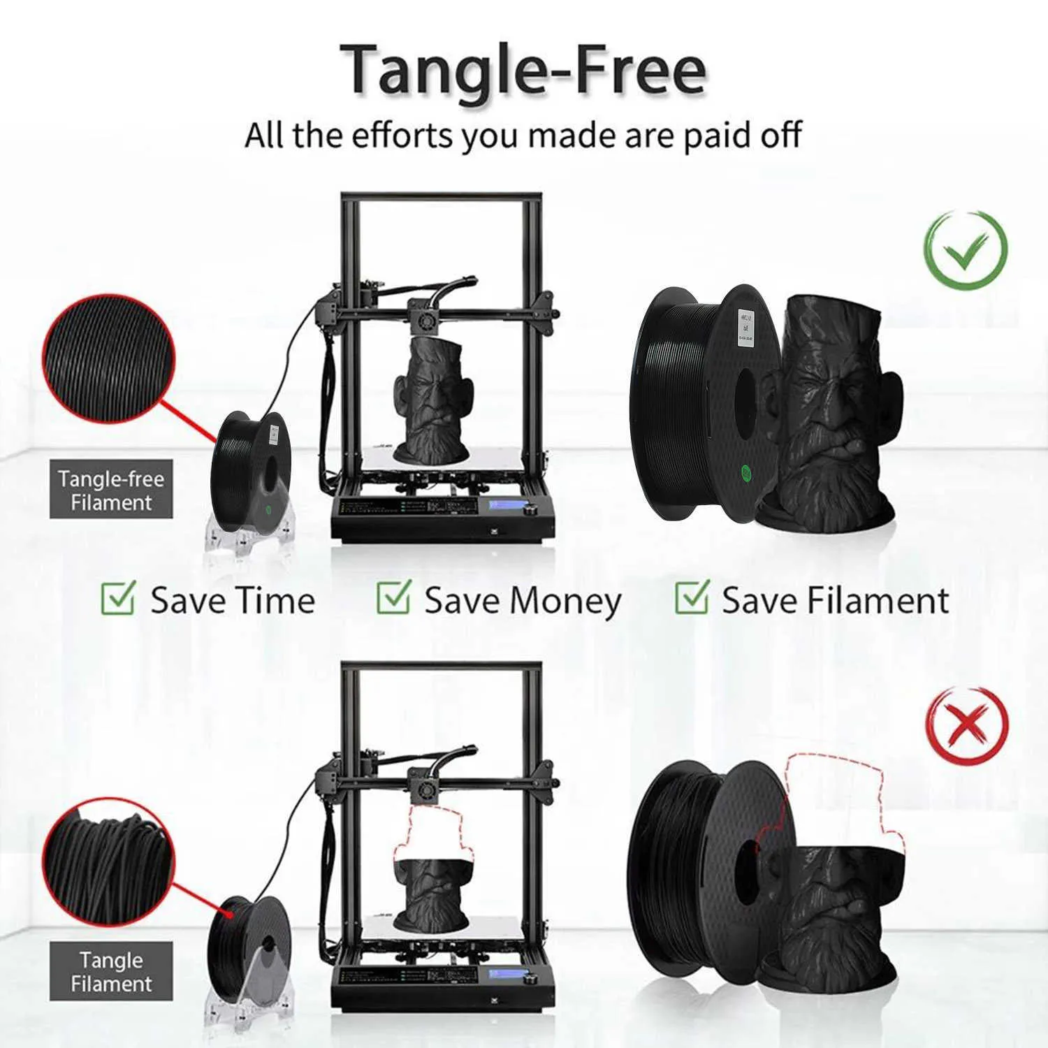 Premium 3D Printer Filament 1.75mm - 1KG Spool - Multiple Colors ...