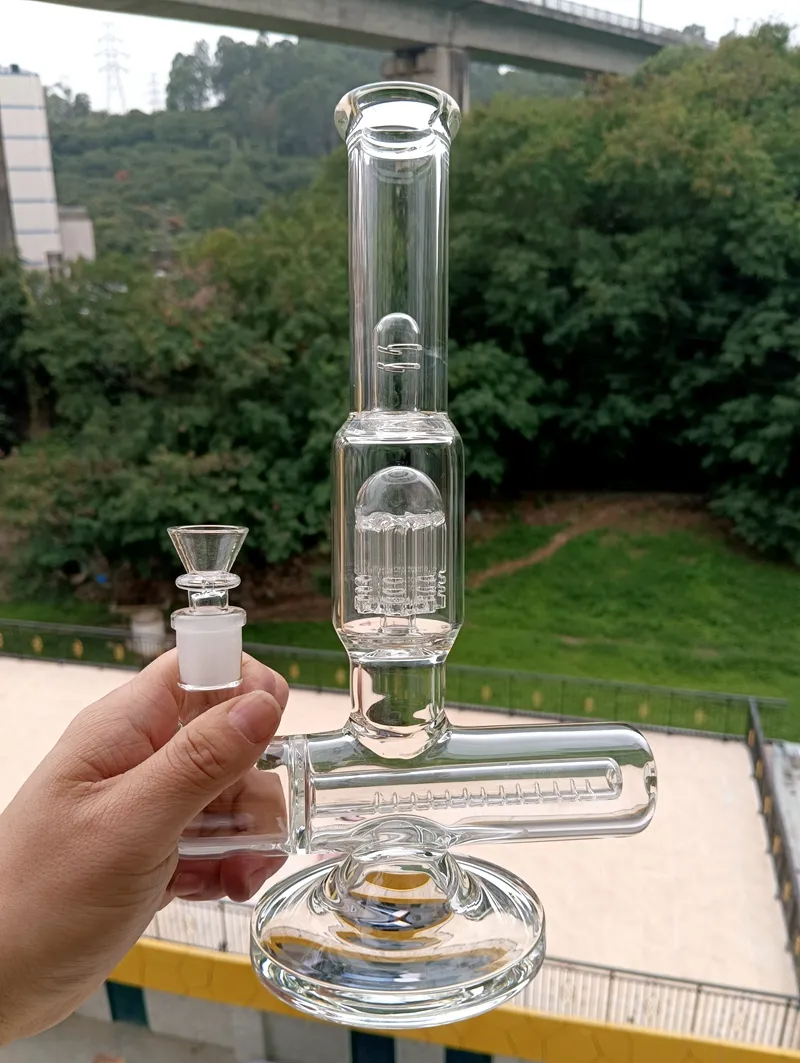 Dropshipping 12 Inch Glass Bong Hookah With Inline Perc, Percolators, And Recycler Bubbler For ...