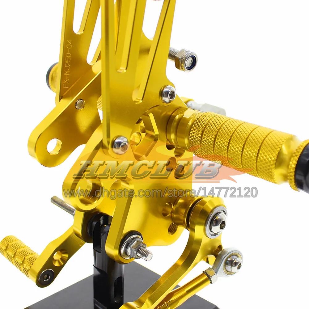 Adjustable Motorcycle Foot Pegs Rear Set - CNC Aluminum Alloy ...