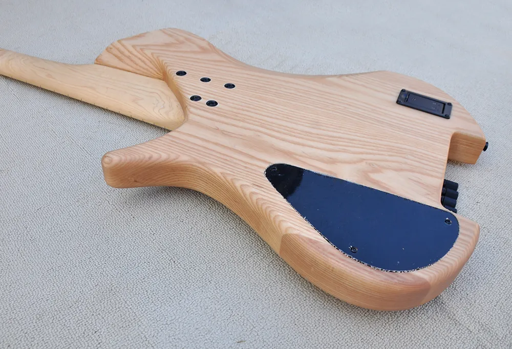 Factory Custom Headless 5 Strings Electric Bass Guitar Maple ...