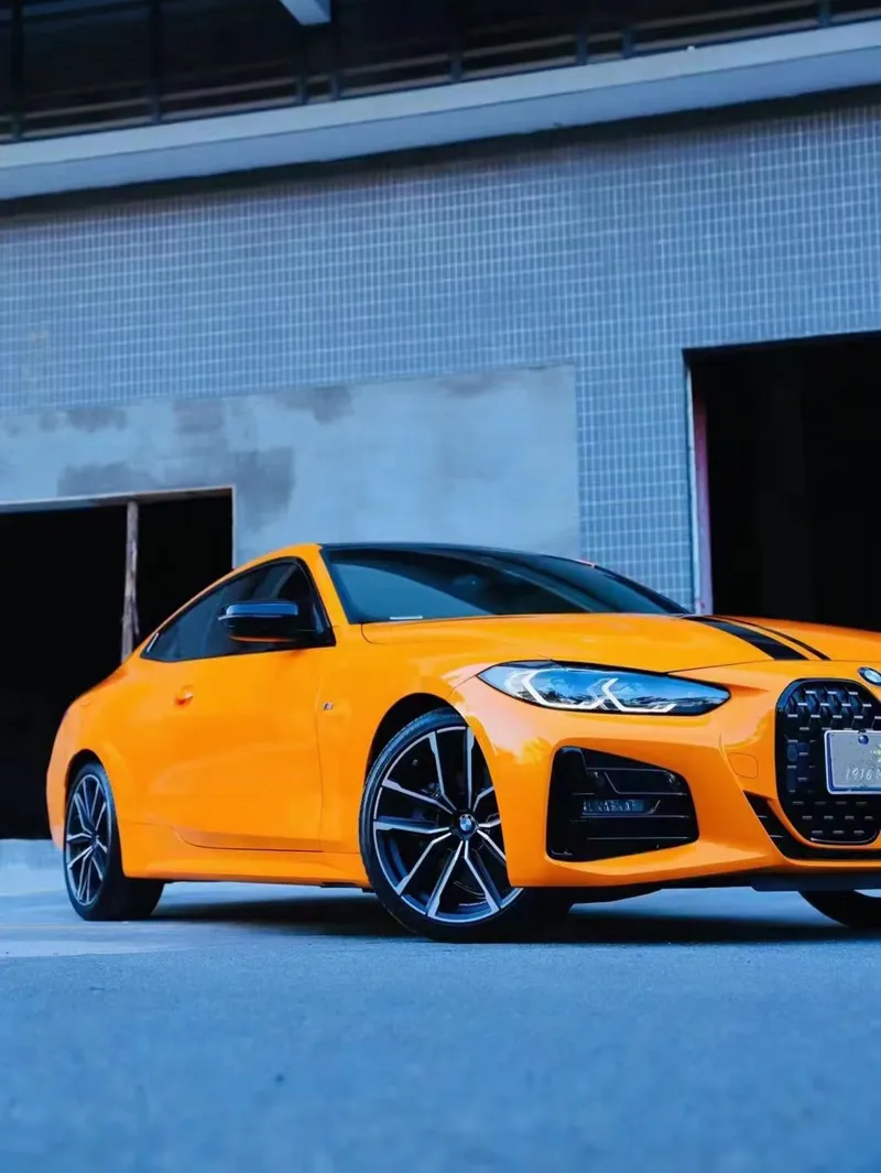 Orange Vinyl Wrap Film Ultra Glossy Adhesive Decal Windshield Stickers ...