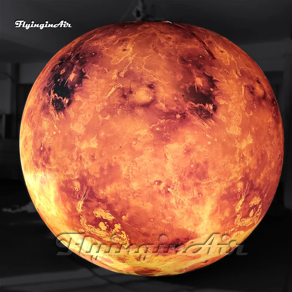 Big Inflatable Balls Venus Style Inflatable Balloon With Lights, Yellow ...