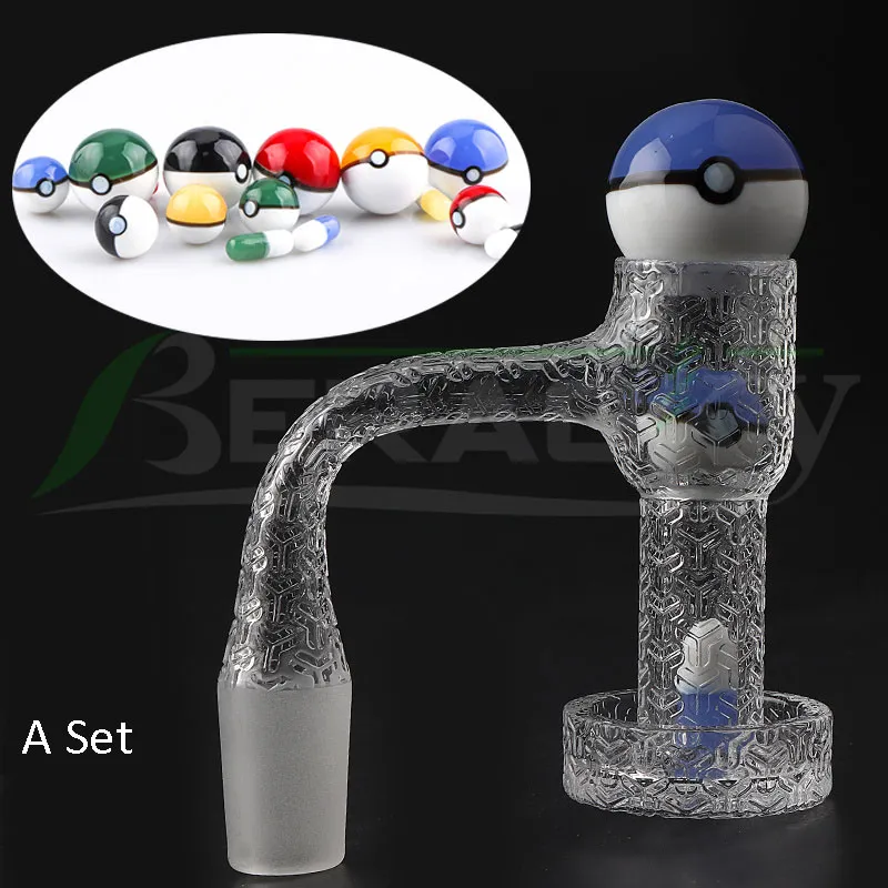 Beracky Two Style Sandblasted Full Weld Terp Slurper Quartz Banger Set ...