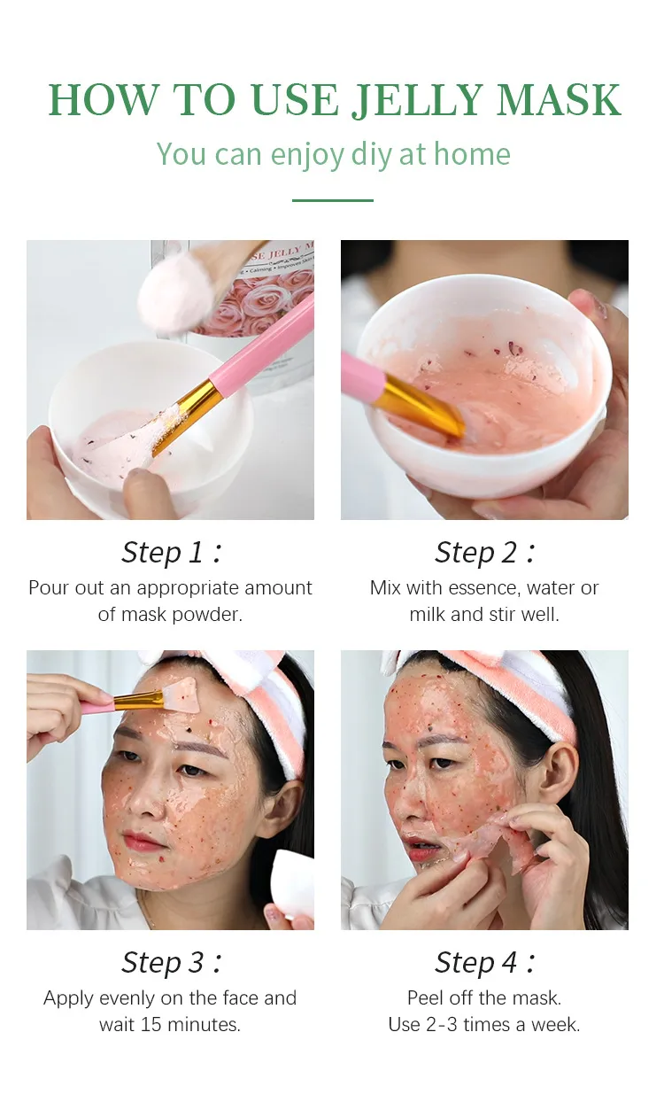 Natural Soft Jelly Face Mask Powder Rose & Aloe Vera For Whitening ...