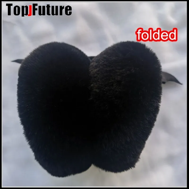 Harajuku Punk Girl Womens Winter Ear Muffs Plush Cat And Bat Wing ...